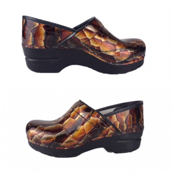 Dansko | Shoes | Dansko Animal Print Patent Leather Clogs | Poshmark